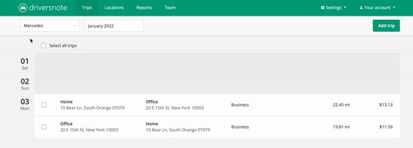 How to classify trips - Driversnote Knowledge Base